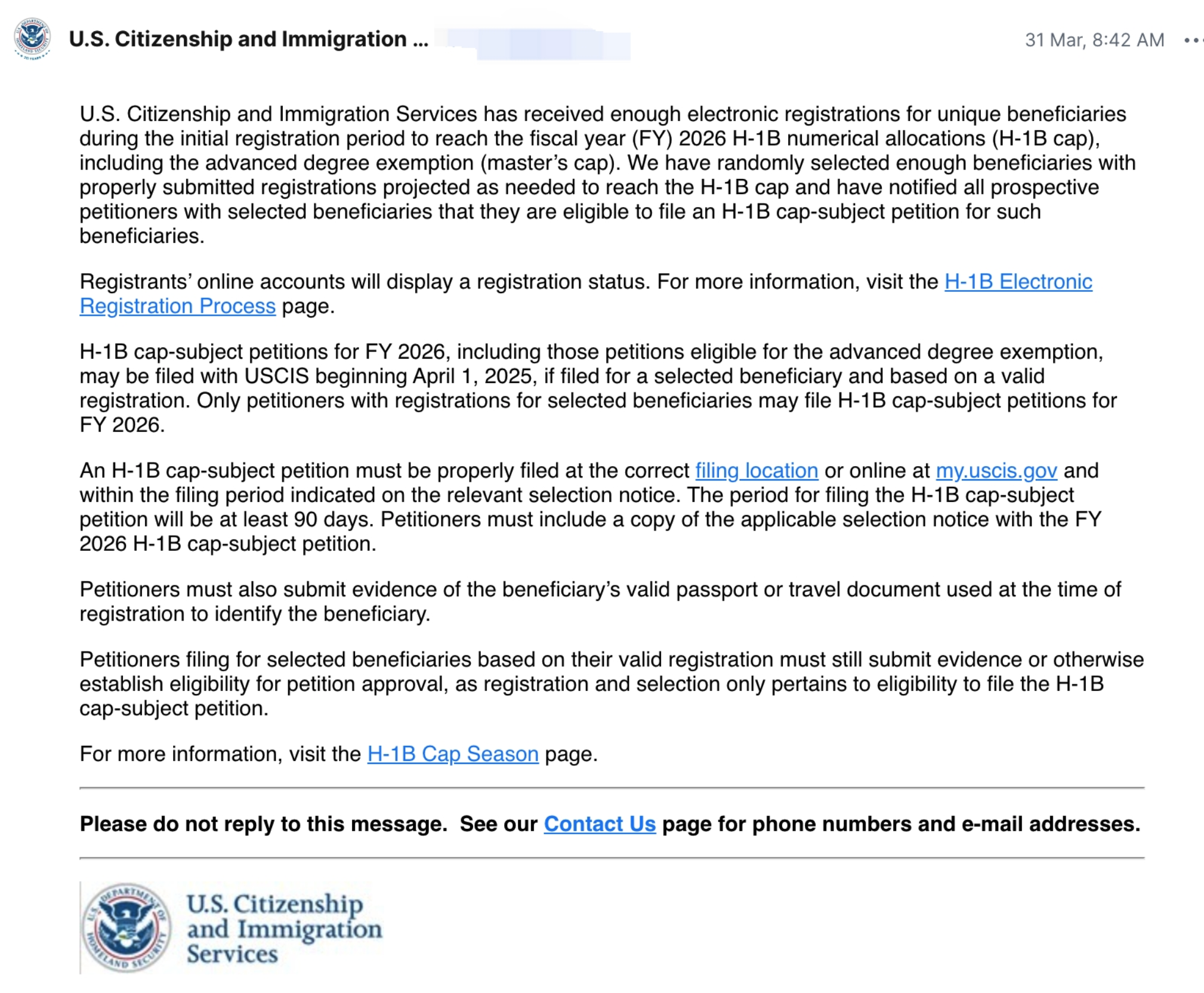H-1B FY 2026 35% Selected! Next Steps If Not Selected